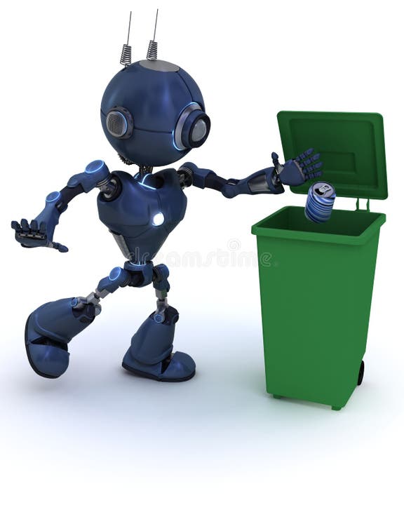 Android recycling trash stock illustration. Illustration of waste ...