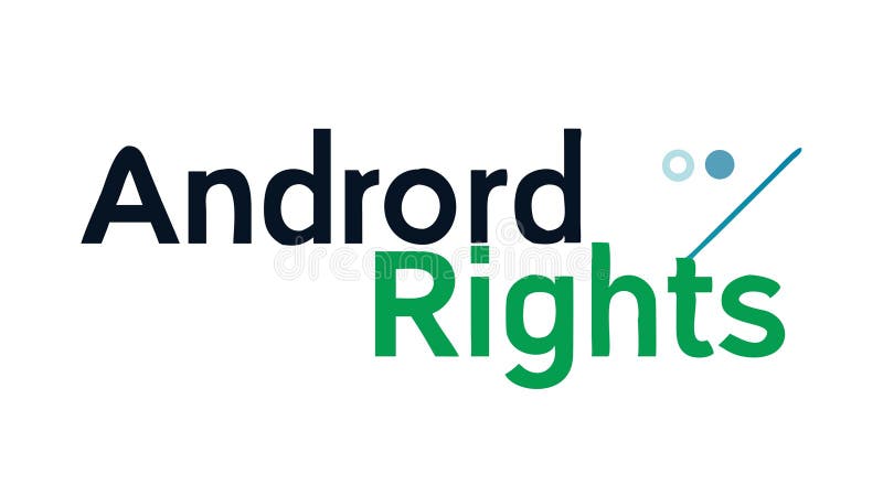 Android Rights Text with Dots, Digital Ethics, Vector Design Generative ...
