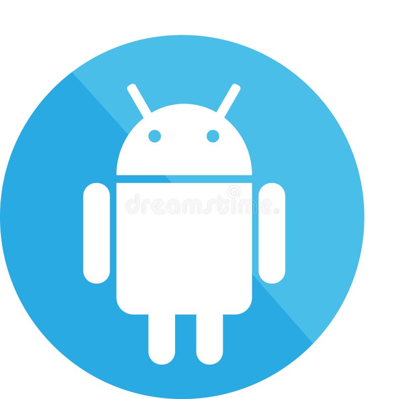 Android blue background editorial image. Illustration of computer ...