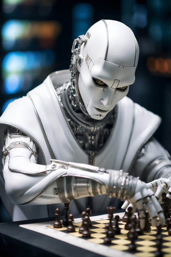 Android robot chess master stock illustration. Illustration of ...
