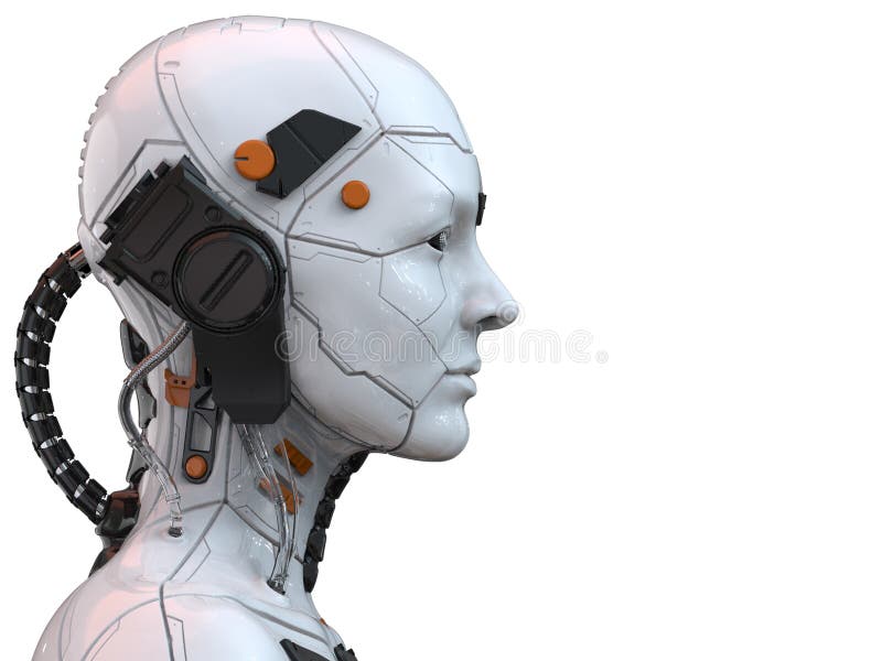 Android Robot Cyborg Woman Humanoid Side View - 3d Rendering Stock ... Android Robot Cyborg Woman Humanoid Side View - 3d Rendering Stock ...