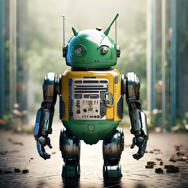 Android-robot stock illustration. Illustration of comics - 306868327