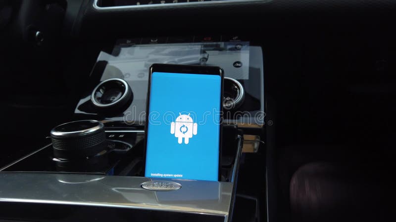 Android Robot Logo Icon on the Smart Phone Screen Stock Footage - Video ...