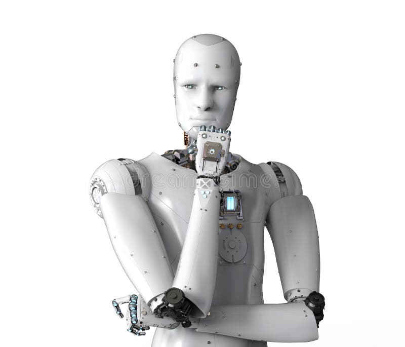 Android thinking stock illustration. Illustration of imagination - 31921008