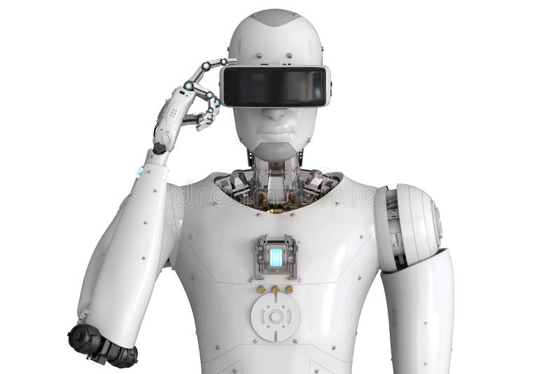 Android-Roboter Mit Industriellem Netz Stockbild - Bild von ...