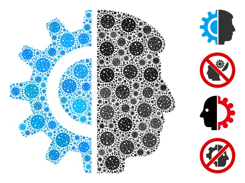 Android Robotics Collage of CoronaVirus Elements Stock Illustration ...