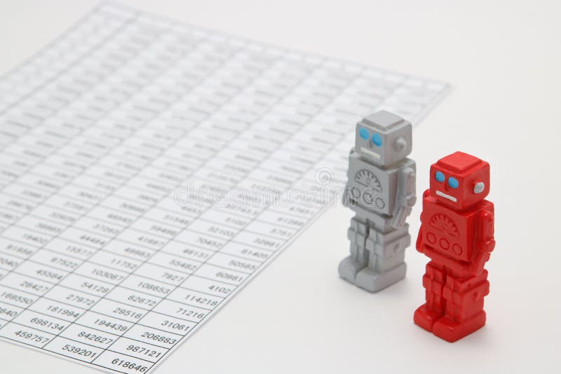 Robots Written Headlined Newspaper Isolated Stock Photo - Image of ...