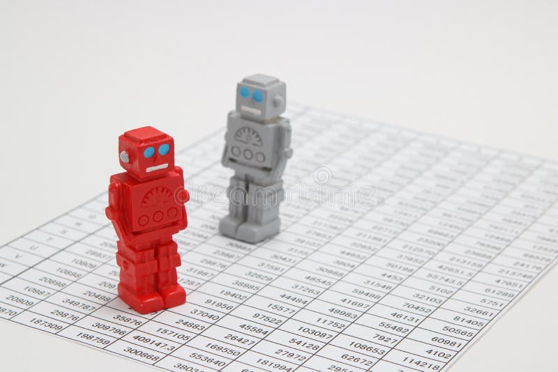 Robots Written Headlined Newspaper Isolated Stock Photo - Image of ...