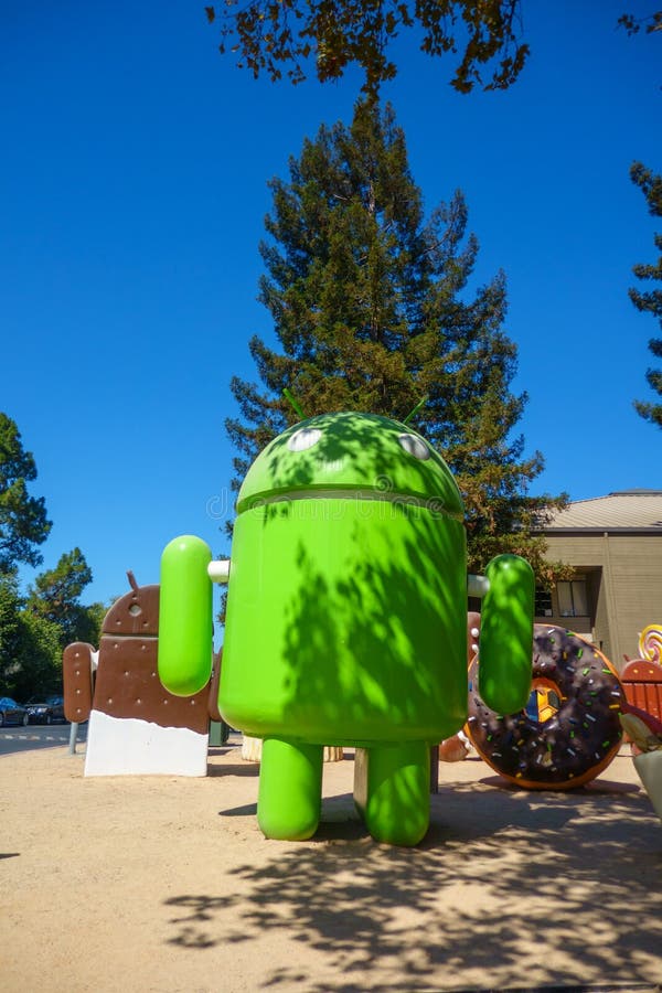 Android Statue in Googleplex Headquarters Main Office Editorial ...