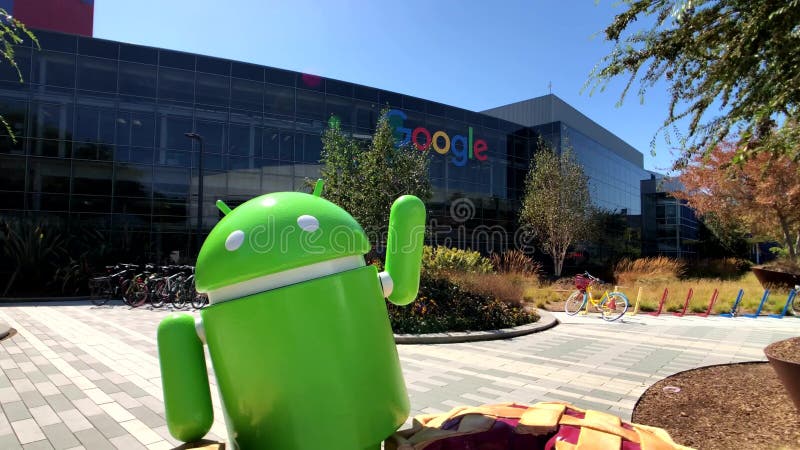 Statue of Android Lollipop and Jelly Bean with Sign Board Stock Video ...