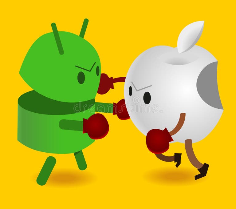 Android Vs Apple Stock Illustrations – 55 Android Vs Apple Stock ...