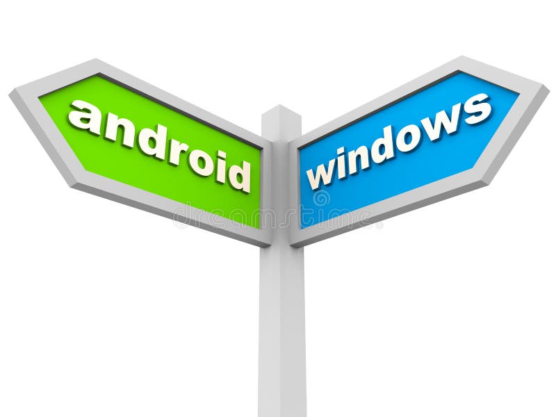 Android vs windows editorial photography. Illustration of domination ...