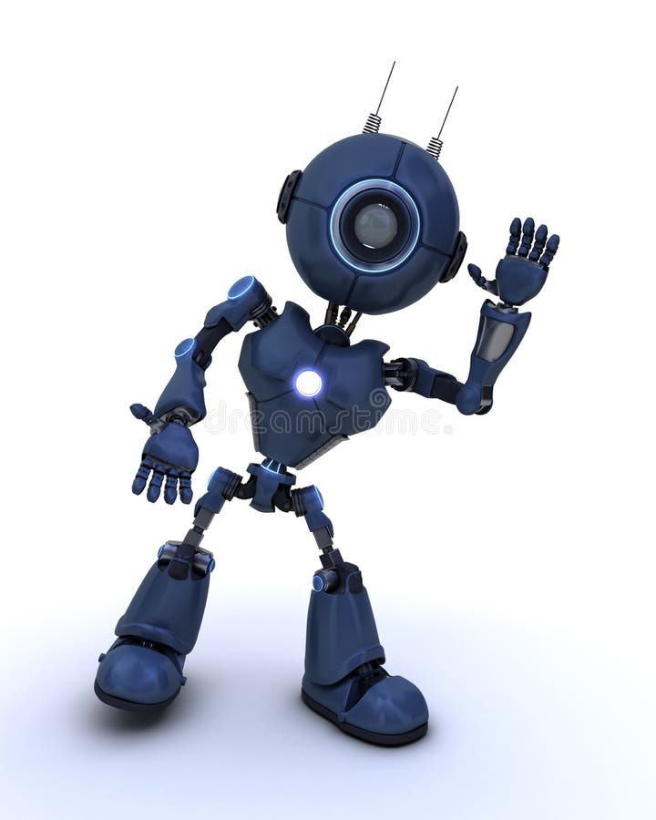 Robot waving stock illustration. Illustration of futuristic - 13220988