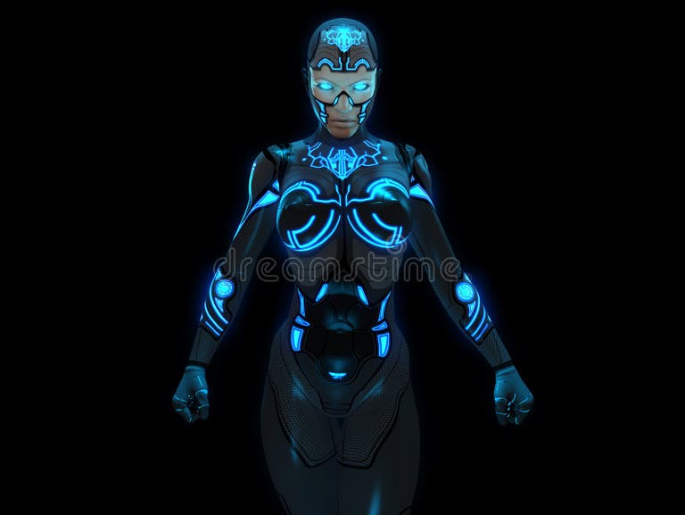 Android woman stock illustration. Illustration of cyborg - 42798799