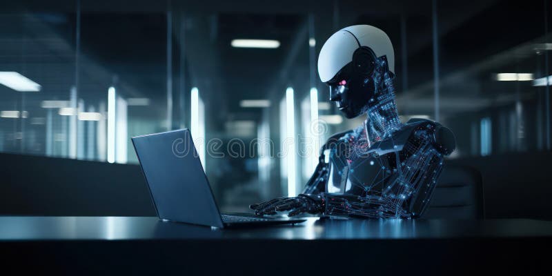 Android Work in the Virtual World. Internet. Artificial Intelligence ...