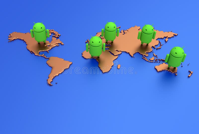 Android OS Operating System World Map Editorial Stock Photo ...