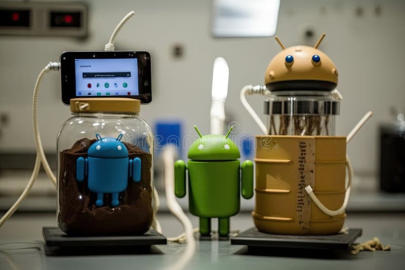 Androids of Different Design and Functions are Tested in the Laboratory ...