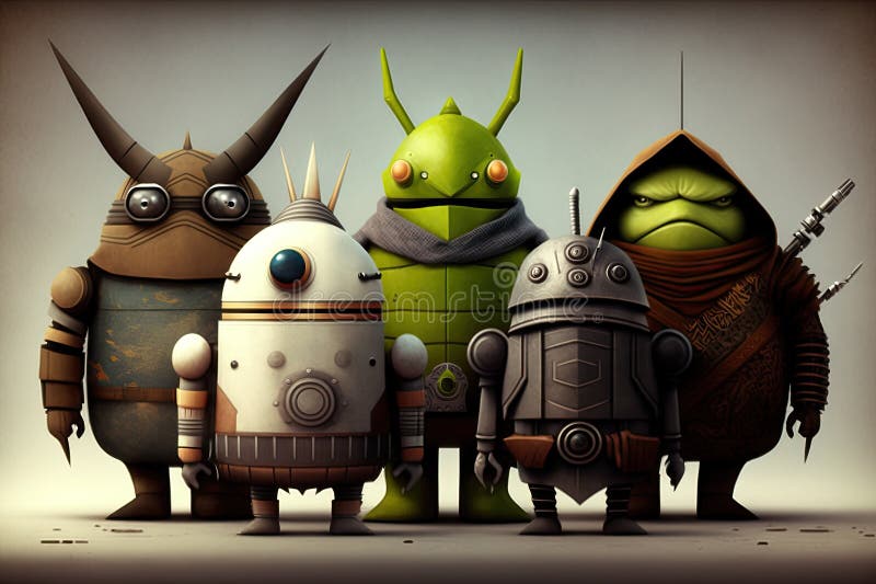 Androids of Different Shapes, Sizes, and Abilities Work Together To ...