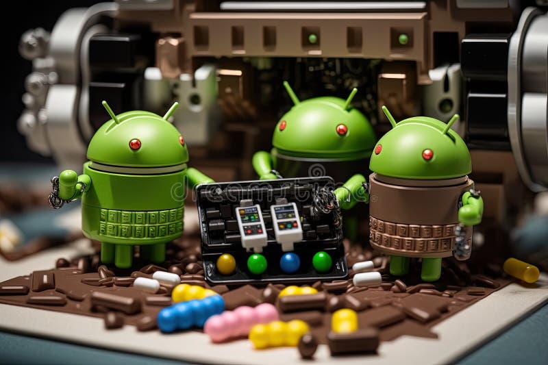 Androids Working in Hi-tech Factory, Assembling New Models with ...