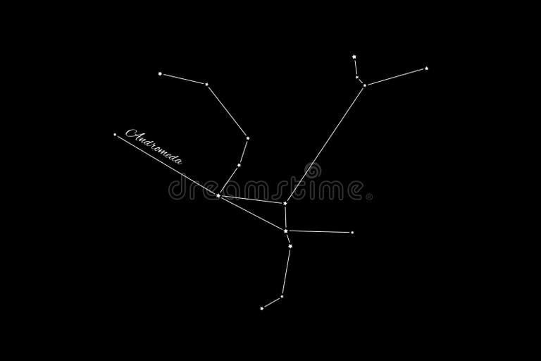 Andromeda Constellation, Cluster of Stars Stock Image - Image of ...