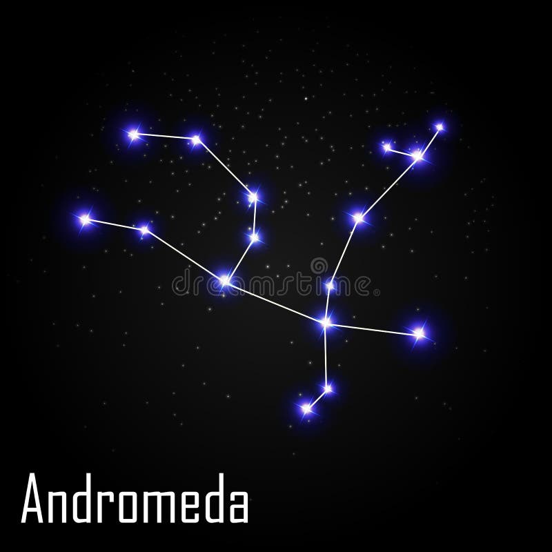 Andromeda-Konstellation. Sternenhimmel. Sterngalaxie. Tiefraum ...