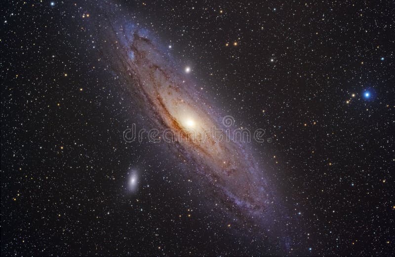 Andromeda galaxy stock illustration. Illustration of universe - 35285241