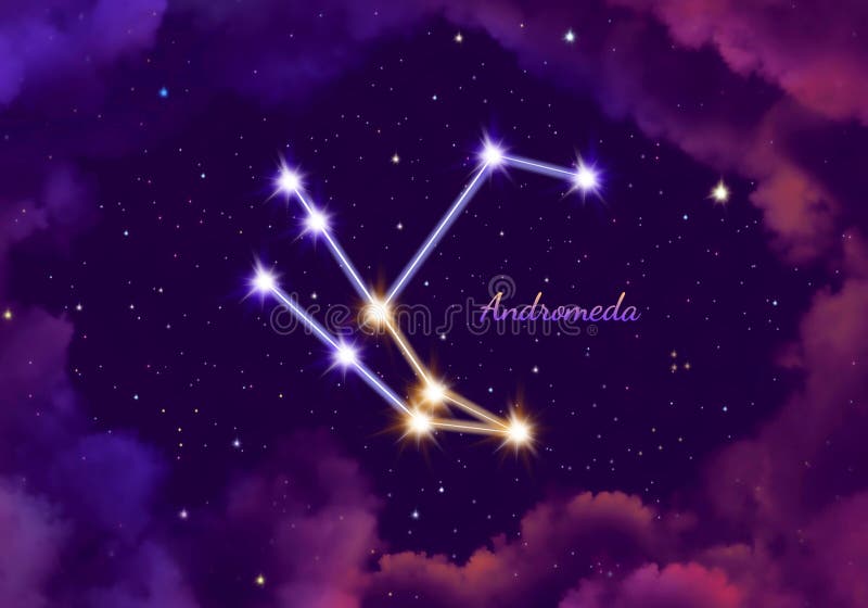 The Constellation of Andromeda. the Chained Maiden - Linear Icon ...