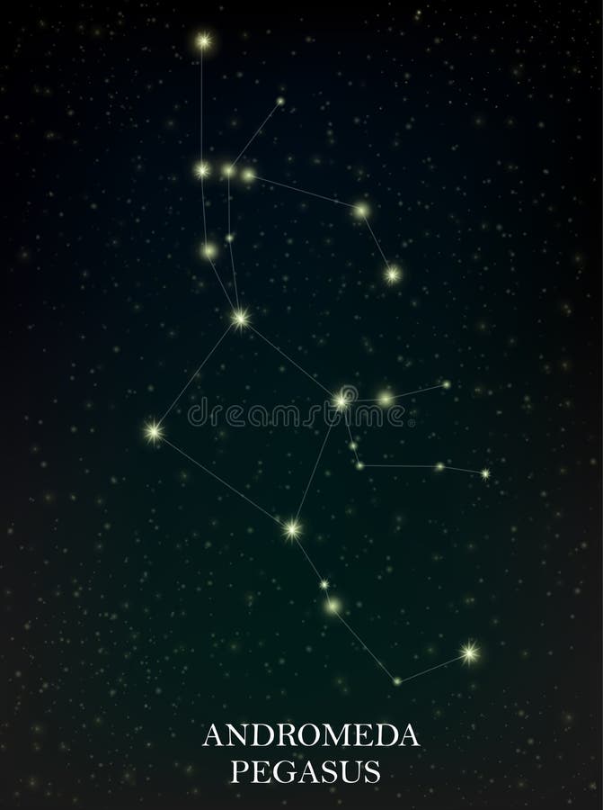 Constellation of Andromeda stock illustration. Illustration of ...