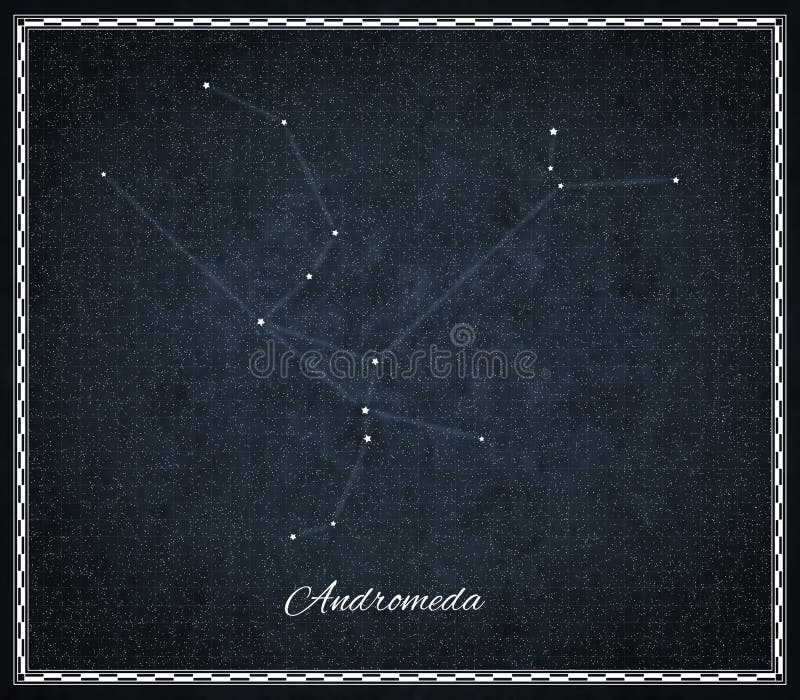 Andromeda Star Constellation, Night Sky, Cluster of Stars Stock Photo ...