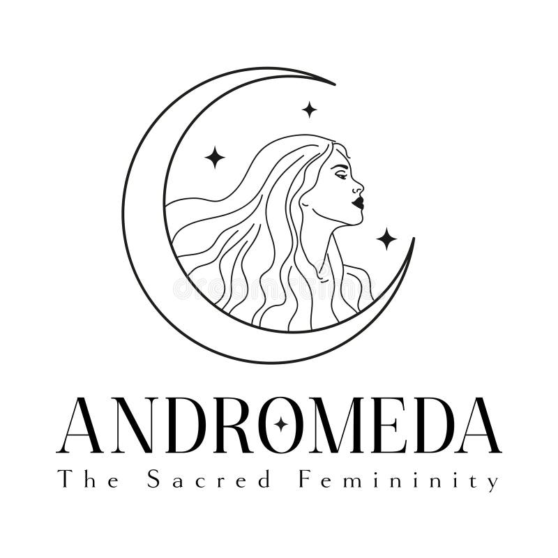 Andromeda with Text. Stellar Star Logo Concept. Constellation Logo ...