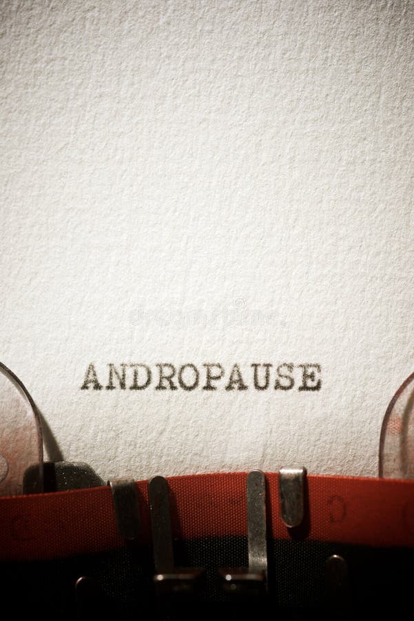 Andropause concept view stock photo. Image of writing - 270757446