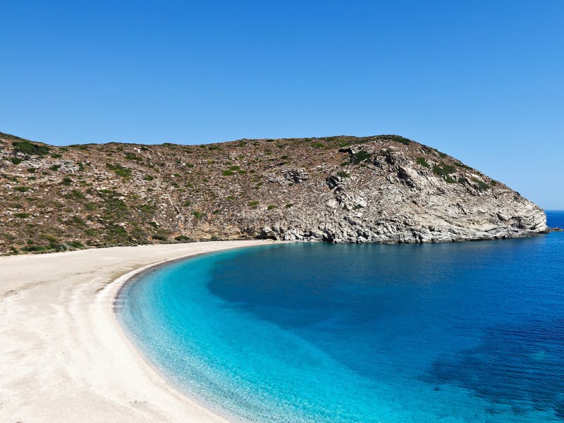 Zorgos-Strand in Andros-Insel in Griechenland Stockfoto - Bild von ...