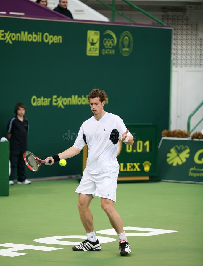 Andy Murray at Qatar Tennis Open Editorial Photography - Image of mens ...