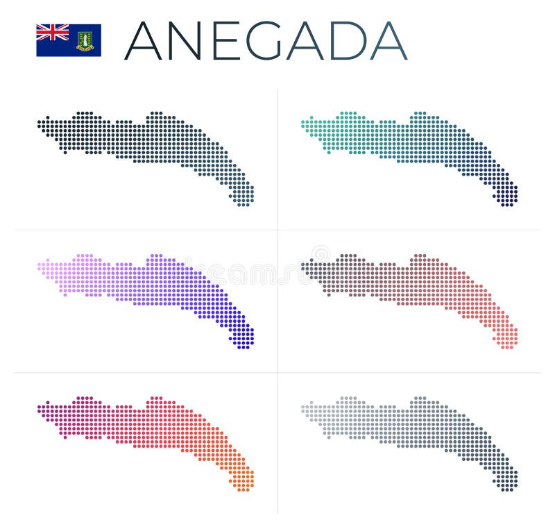 Anegada dotted map set. stock vector. Illustration of atlas - 227859523