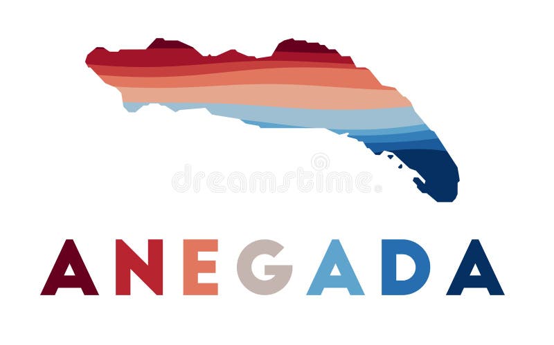 Anegada map. stock vector. Illustration of border, kingdom - 207948840