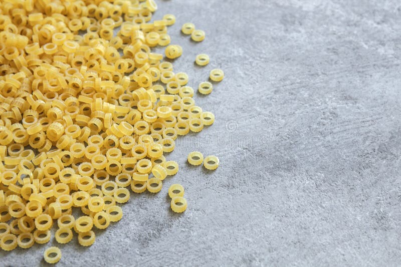 Anelli Pasta Close-up on a Gray Background Stock Photo - Image of ...