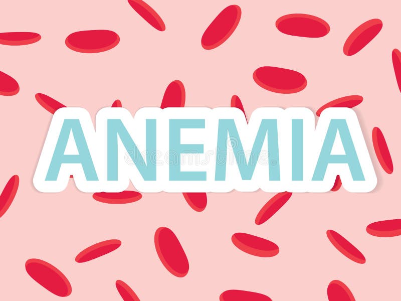 Anemia Word on Red Blood Cels Pattern Stock Vector - Illustration of ...