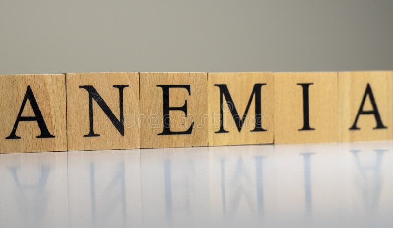 Anemie Woord Op Papieren Tape in De Hand Van De Arts. Concept Van De ...
