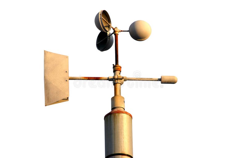 Anemometer Isolated stock photo. Image of meteorology - 1845648