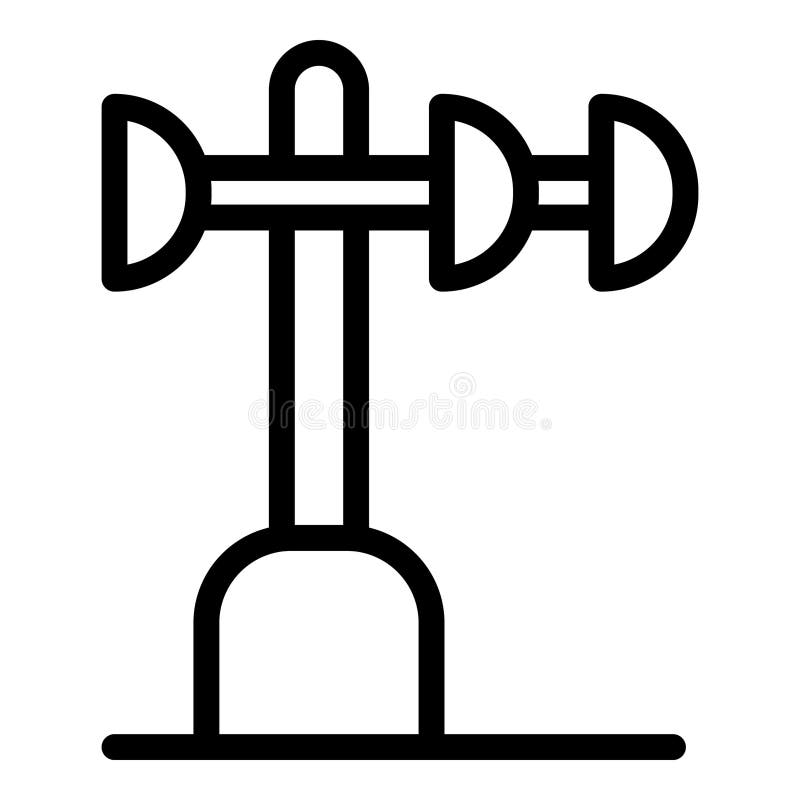 Anemometer Measuring Wind Speed and Direction Icon Stock Illustration ...