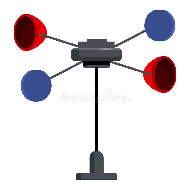 Anemometer Measuring Wind Speed and Direction Stock Vector ...