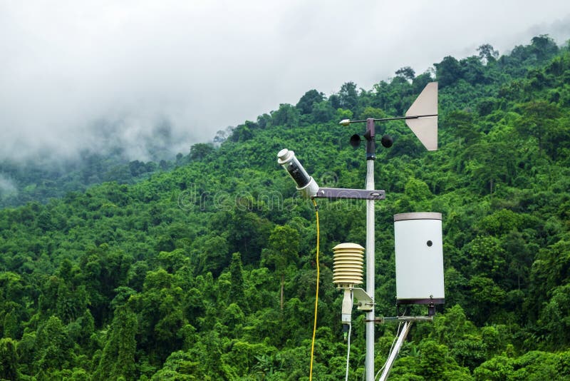 An Anemometer Used for Measuring the Speed and Direction of Wind Stock ...