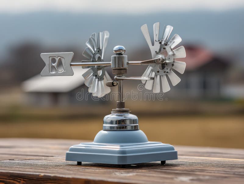 An Anemometer Used To Measure Wind Speed Stock Image - Image of gray ...