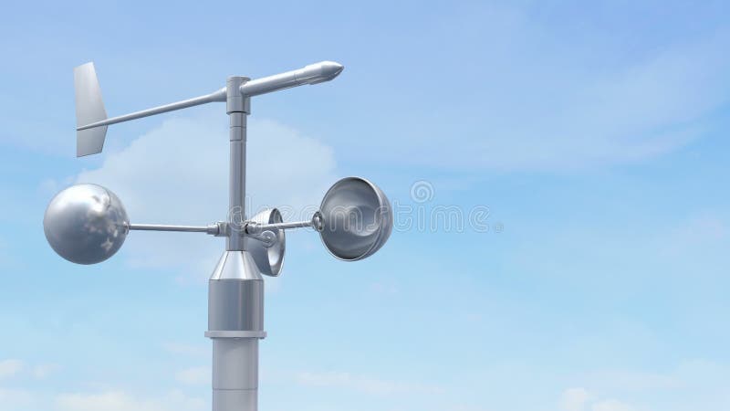Anemometer Wind Speed Measuring Device Stock Video - Video of sensor ...