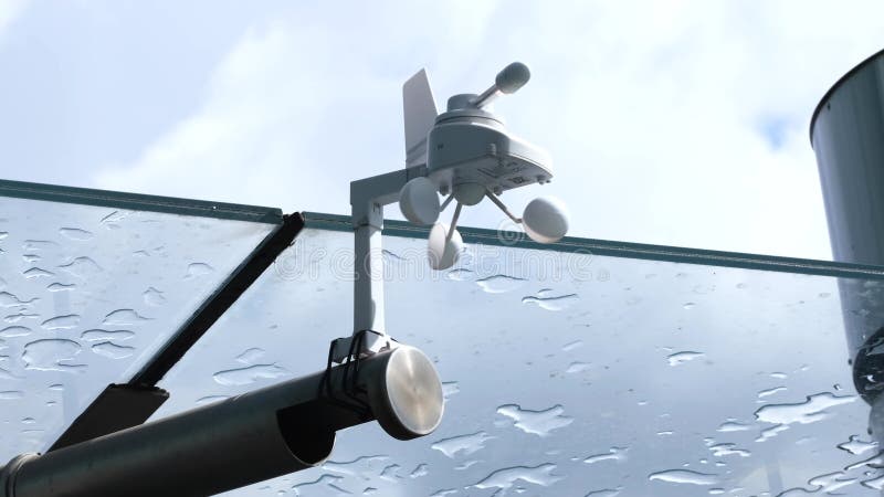 Anemometer stock footage. Video of spin, outside, instrument - 377934766