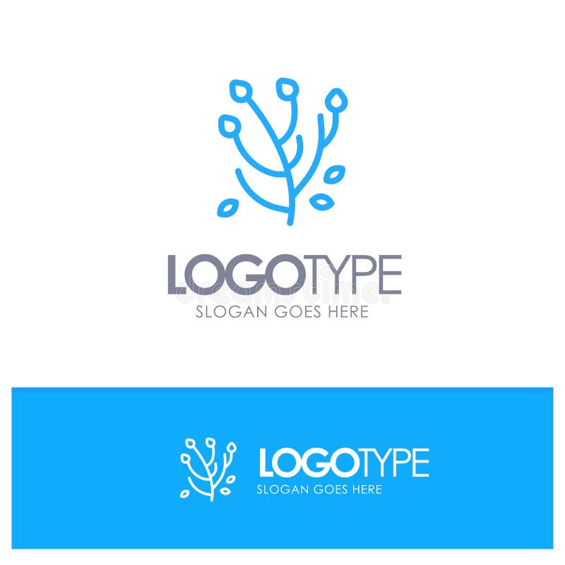 Anemone, Anemone Flower, Flower, Spring Flower Blue OutLine Logo with ...