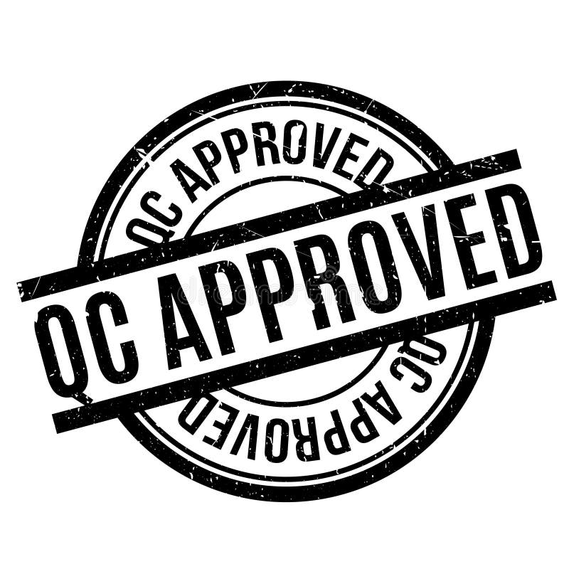 Anerkannter Stempel Qc vektor abbildung. Illustration von übersicht ...