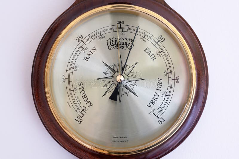 Aneroid barometer stock image. Image of scientific, close - 359000417