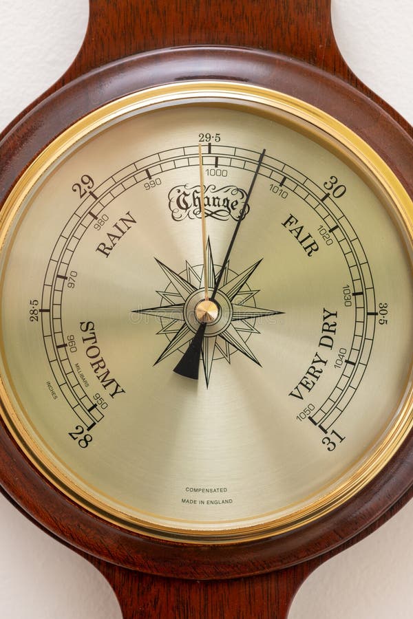 Aneroid barometer stock image. Image of close, beautiful - 359000947