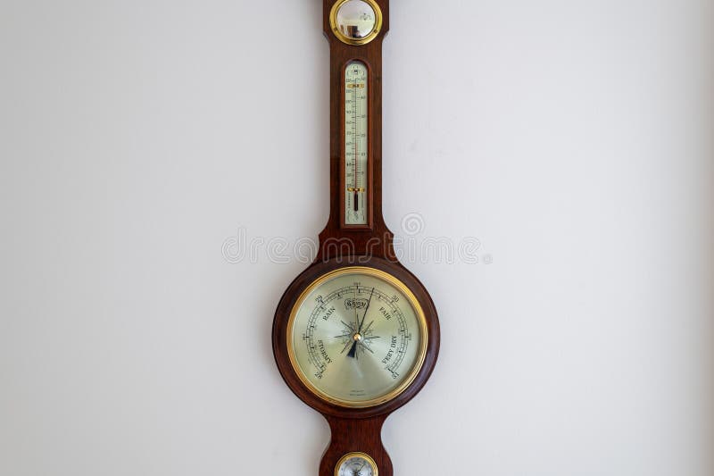 Aneroid barometer stock image. Image of item, close - 359001163